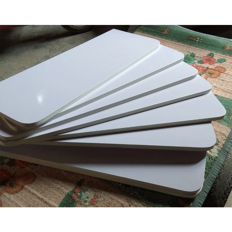Melamine Shelf with 2 side Round Edge complete with White Edging Papan ...