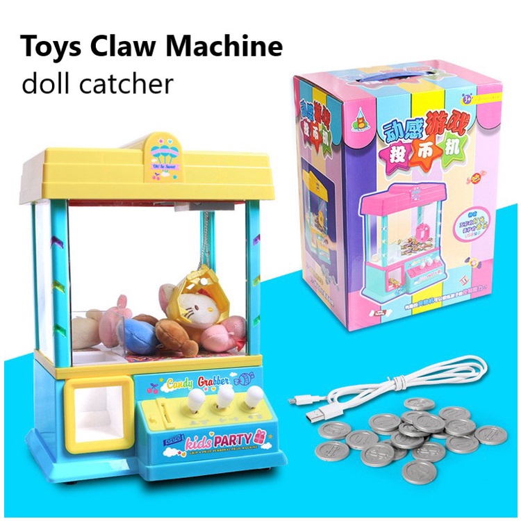 Kids Soft Toys Claw Machine Catch Grabber Machine candy catcher Toys ...