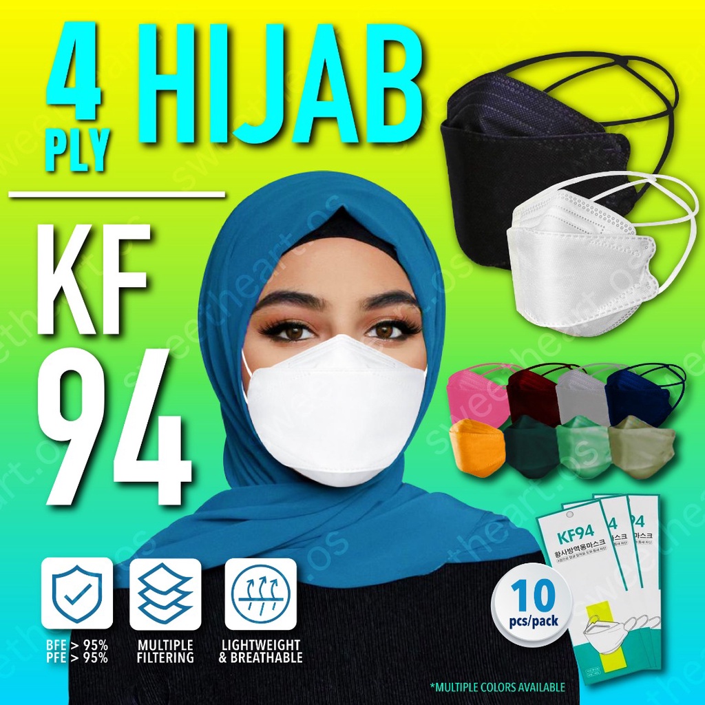Headloop Mask kf94 Mask Head Loop 4 ply non Medical Mask Hijab Mask ...