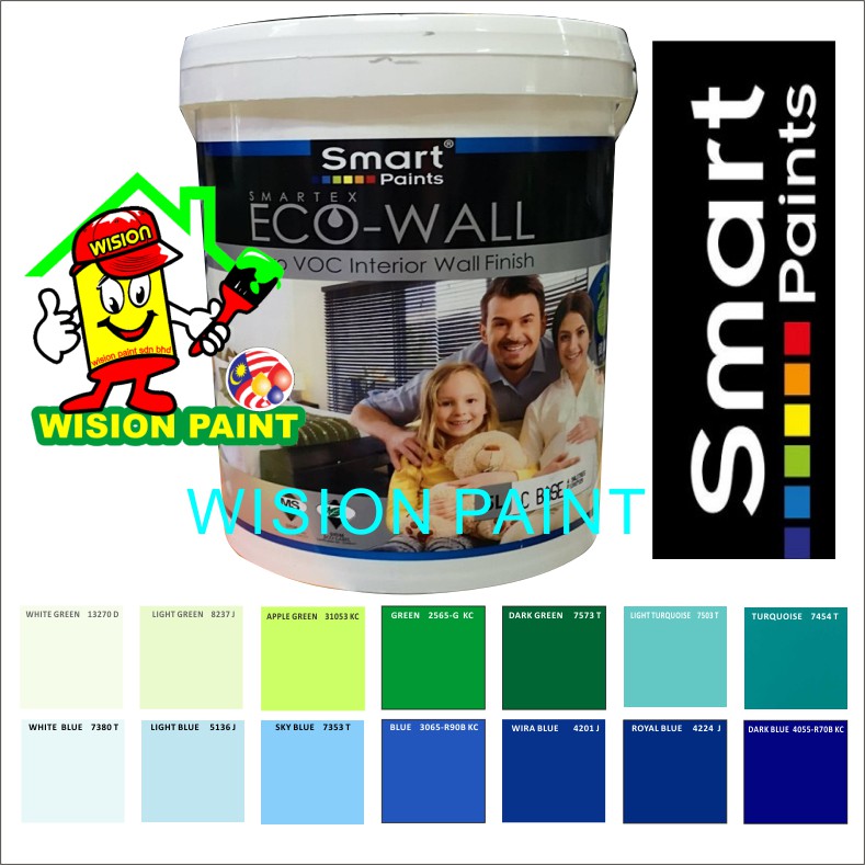 1L SMART PAINT SMARTEX ECO-WALL ( 1 LITER ) Cat Batu Cat Dinding Dalam ...