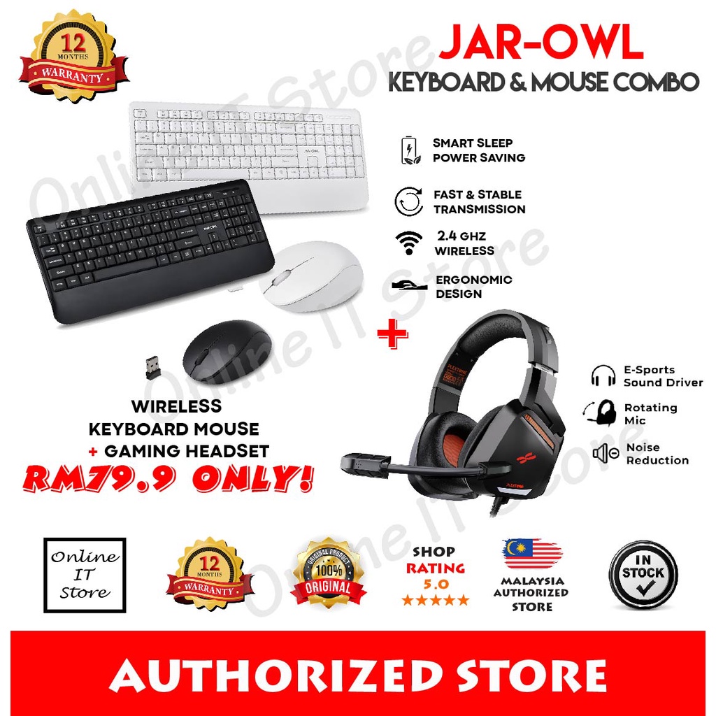 Free Candy JAR-OWL SMK-618 Wireless Keyboard and Mouse,2.4GHz Computer ...
