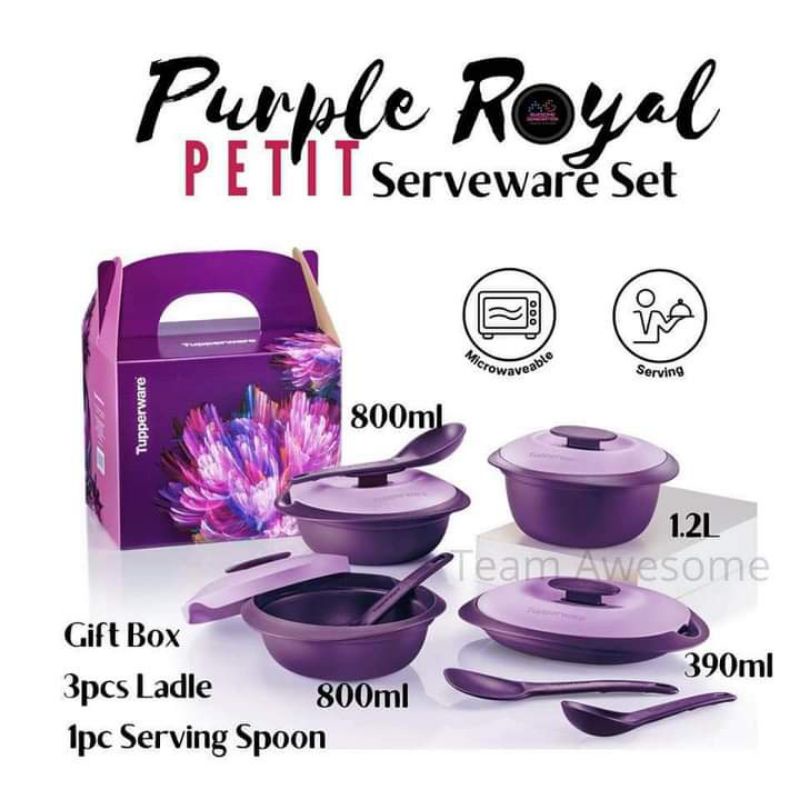 OCTOBER Tupperware - Purple Royal Petit Serveware Set | Shopee Malaysia