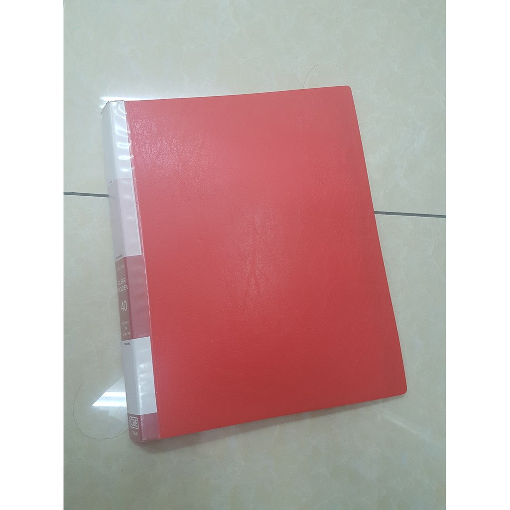CBE 76040 Clear Holder File A4 Size 40 Pockets - Blue or Red | Shopee ...