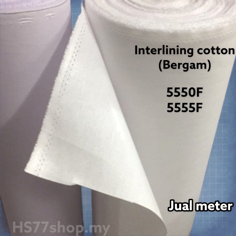 5550f/ 5555f/ Pengeras Kain Keras / Interlining bergam/ Cotton ...