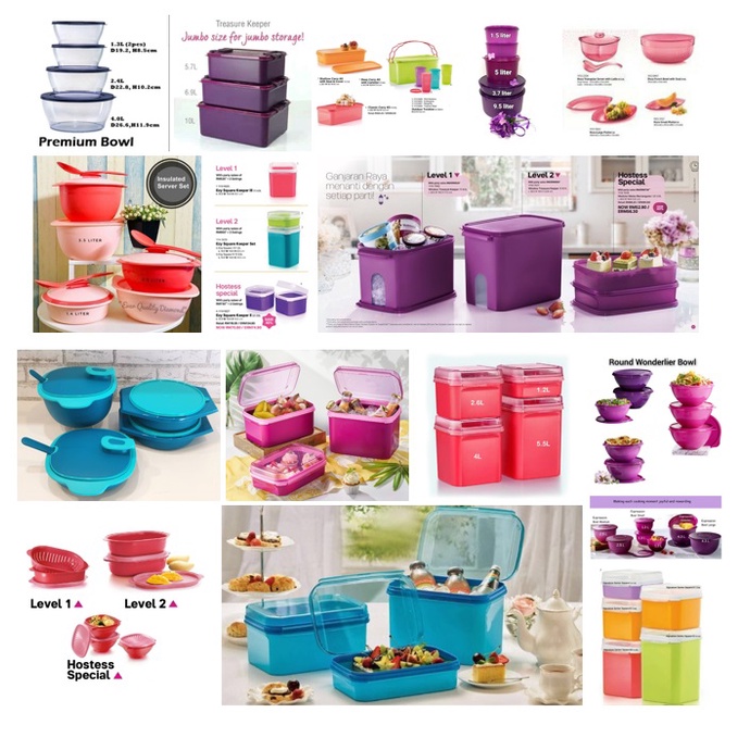 Tupperware Take A Lot Set / Deco Canister / Jumbo Canister - 1.5L / 3 ...