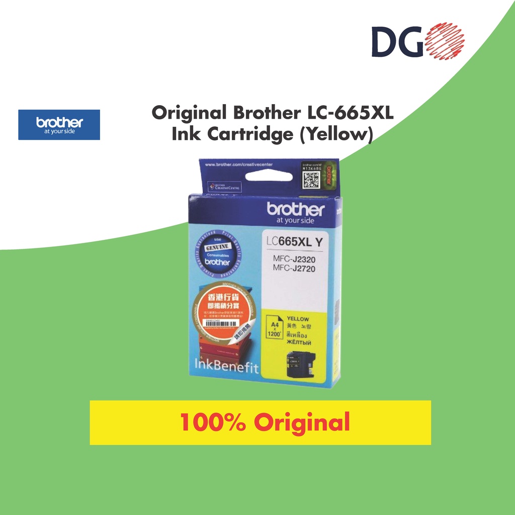 Brother LC665XL Original Yellow Ink Cartridge MFC-J2320/MFC-J2720 | Shopee Malaysia
