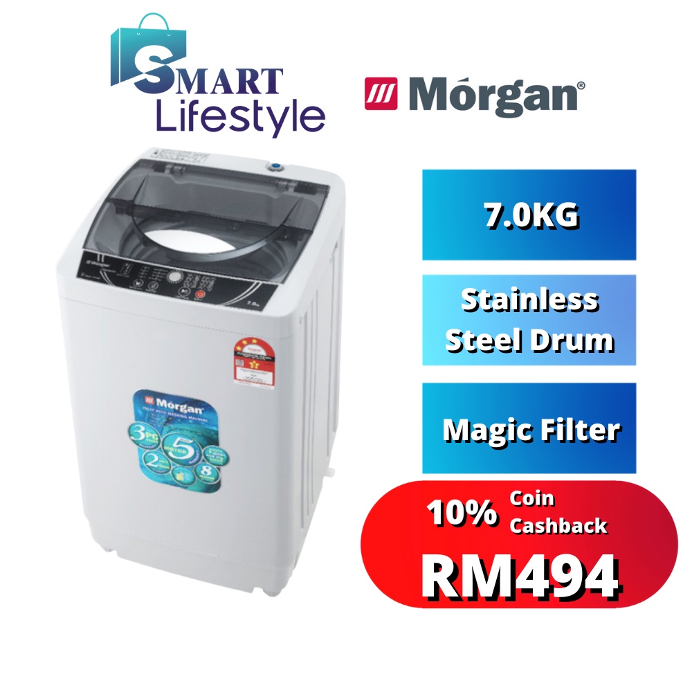 MORGAN MWM-7 ZIRON FULLY AUTO WASHING MACHINE 7KG | Shopee Malaysia