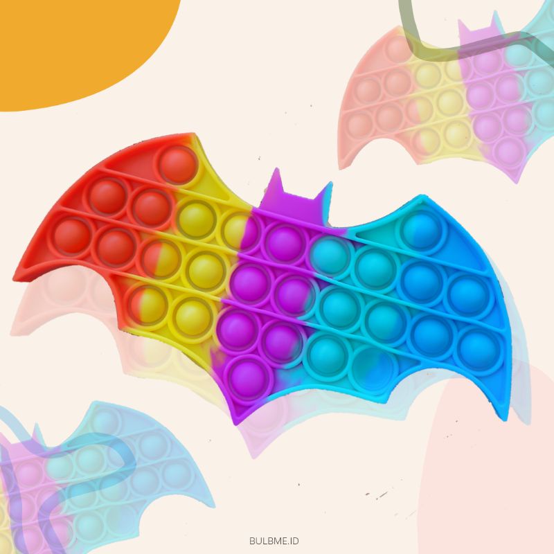 [Bat] Pop it elastic rainbow pastel popit children's toy | Shopee Malaysia
