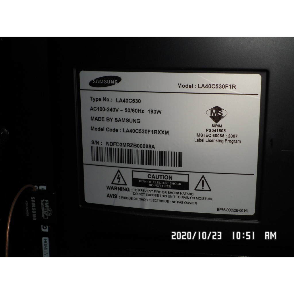 (Ready Stock MYS) SAMSUNG 40" LCD TV LA40C530F1R SPARE PART | Shopee ...