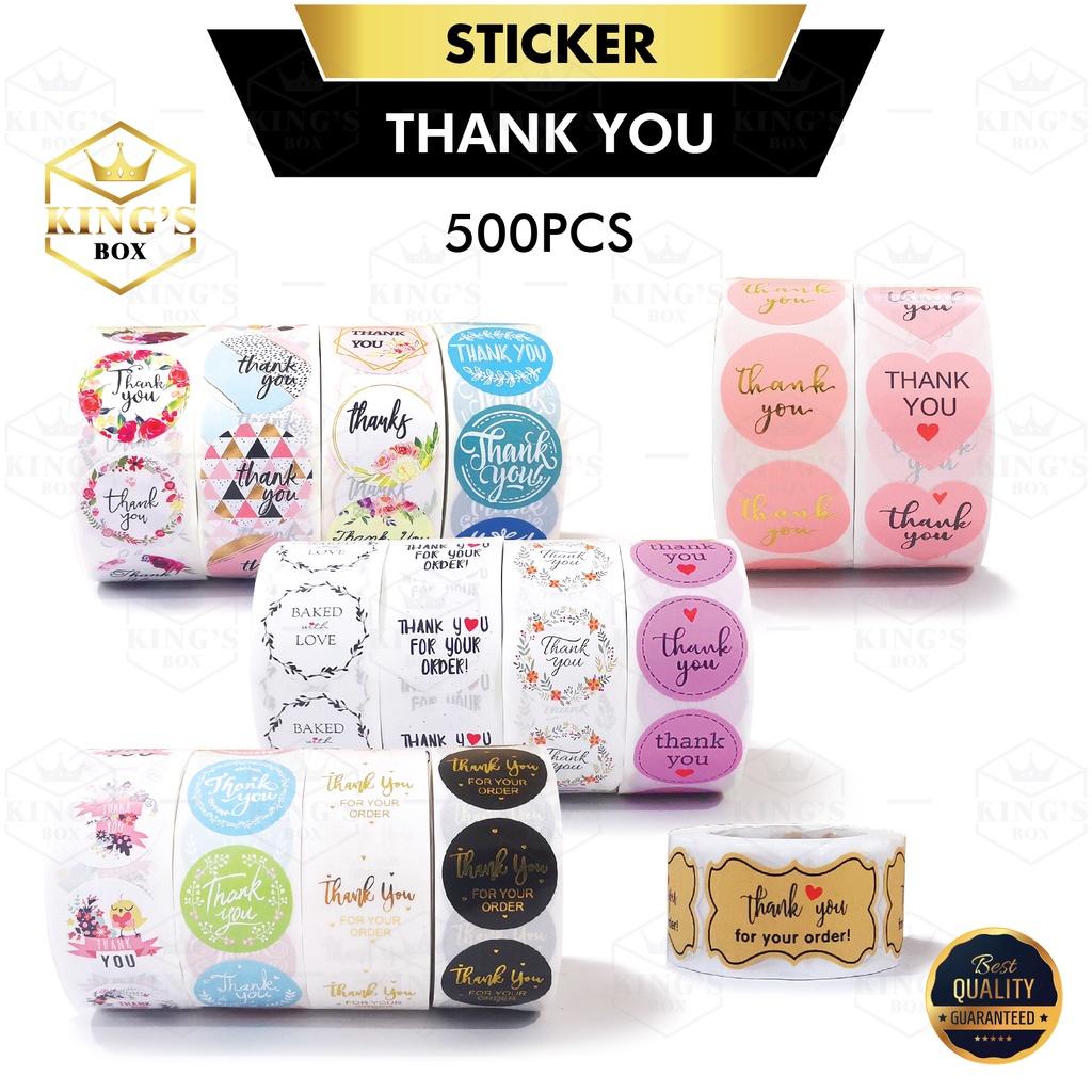 500pcs Thank You Sticker Seal Label Sticker Terima Kasih (READY STOCK ...
