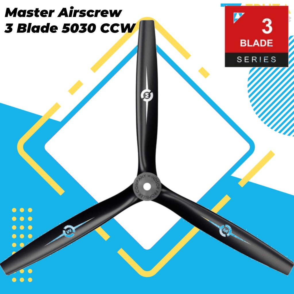Propeller MASTER AIRSCREW 3 BLADE 5030 5X3 AEROMODELLING RC PLANE PROP ...