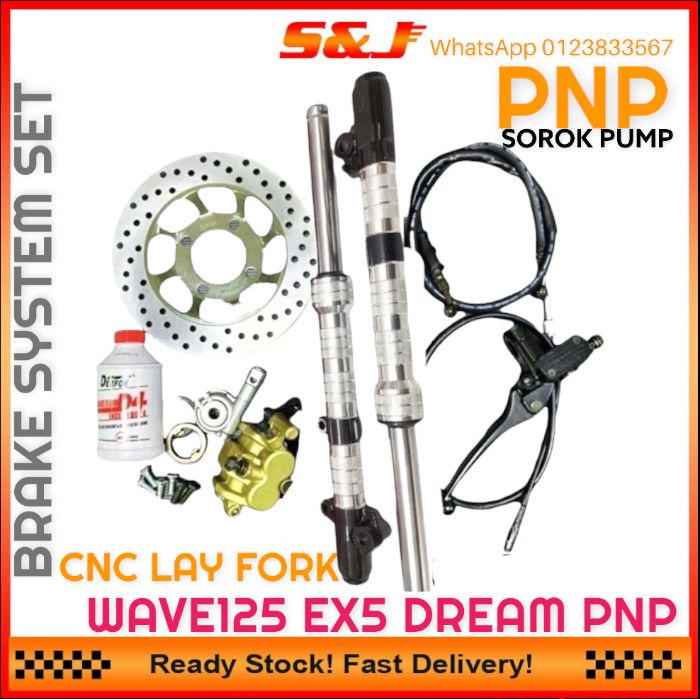 EX5 PNP SOROK PUMP CNC LAY FORK SET BRAKE SYSTEM SET MODIFY DISC PNP ...