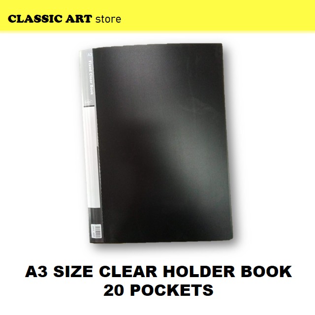 Clear Holder Book - A3 size - 20 Pockets | Shopee Malaysia