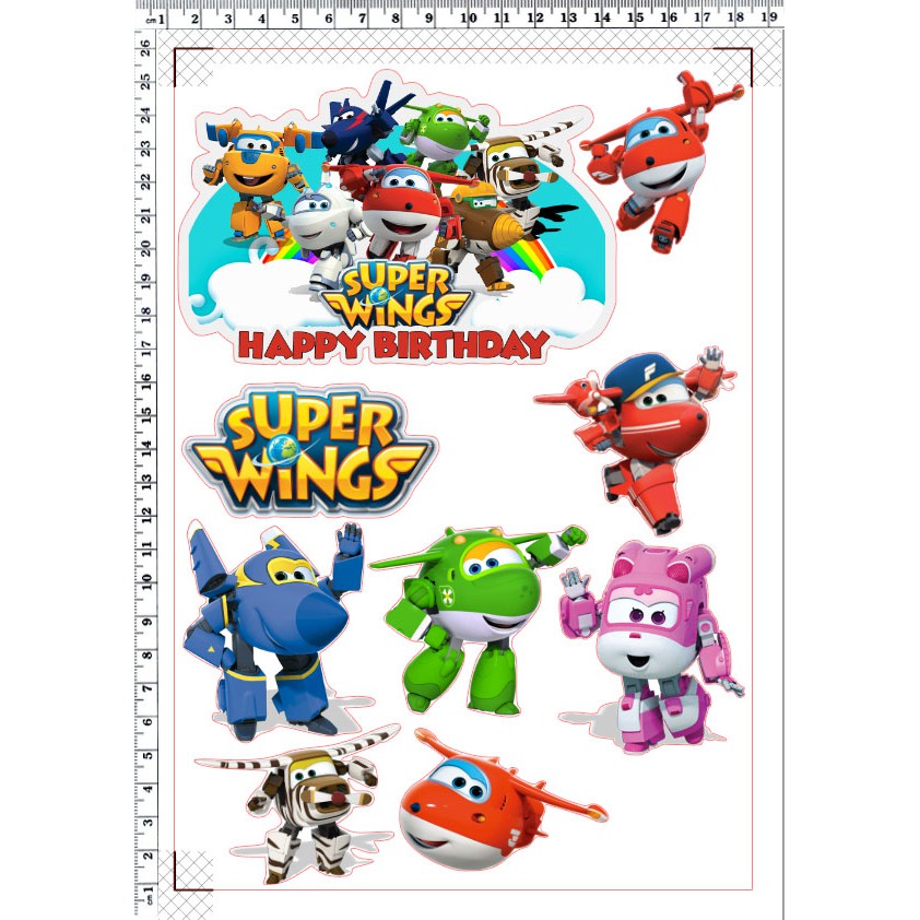 Super Wings Cake Topper 001 | Shopee Malaysia