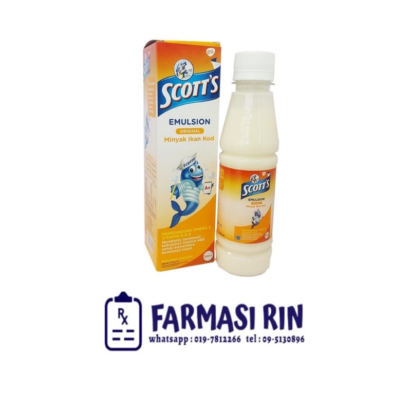 SCOTT’S EMULSION REGULAR 200 ML | Shopee Malaysia