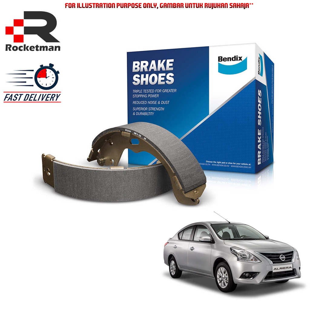 BENDIX REAR BRAKE SHOE NISSAN ALMERA N17L | Shopee Malaysia
