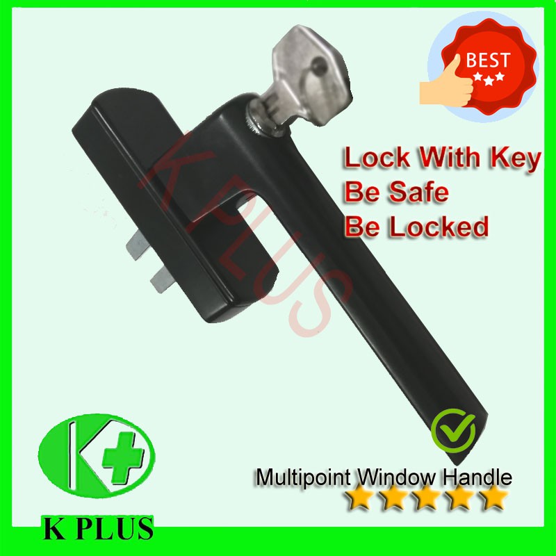 Multipoint window handle key lock aluminium window handle lock tingkap ...