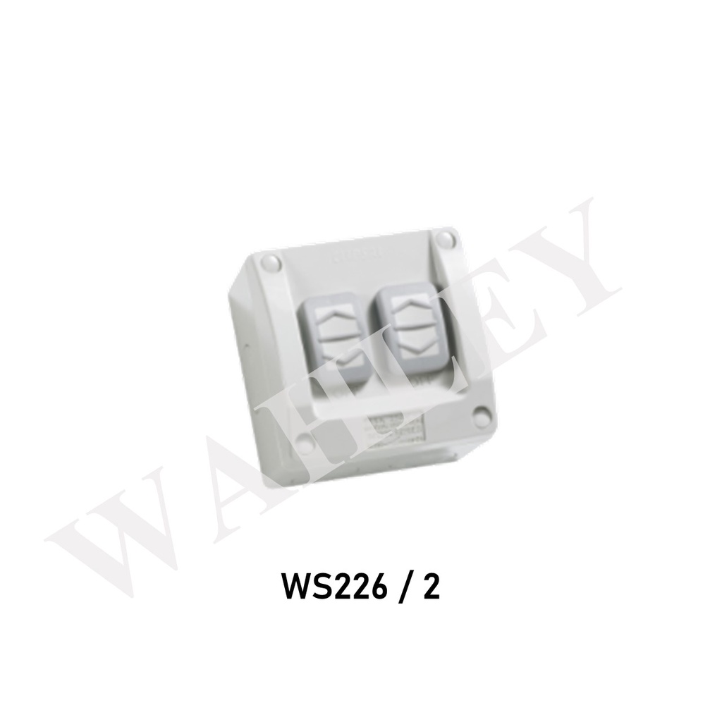 Schneider WS226 | WS226/2 SWITCH 1GANG | 2GANG WEATHER PROTECTED 15A ...