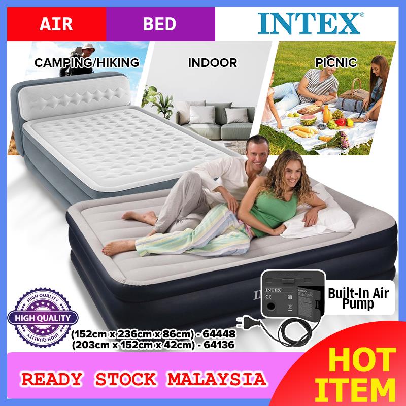 INTEX Dura-Beam Fiber-tech Technology Comfortable Air Bed With Build In ...