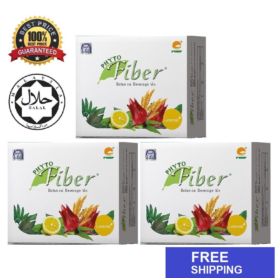 PHHP PHYTO FIBER LEMON GENUINE New Stock New Look 3 Boxes (15 Sachets x ...
