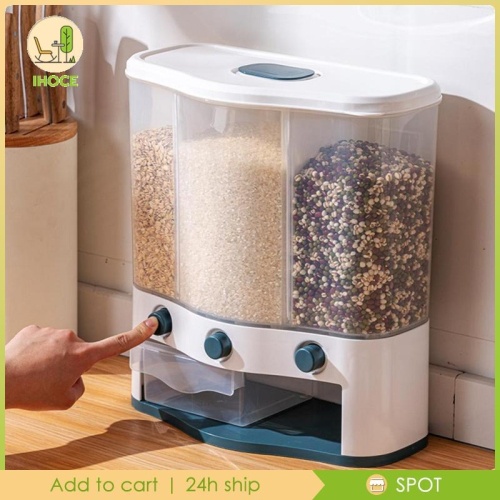 RICE BUCKET 3 GRID 6L 8191 | Shopee Malaysia