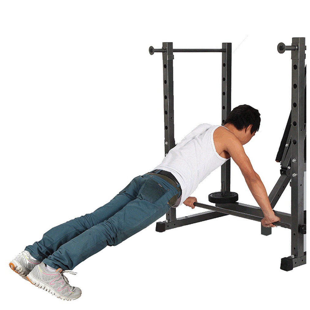 ADSports AD1006B Security Weightlifting Bed Multifunctional Squat Rack ...