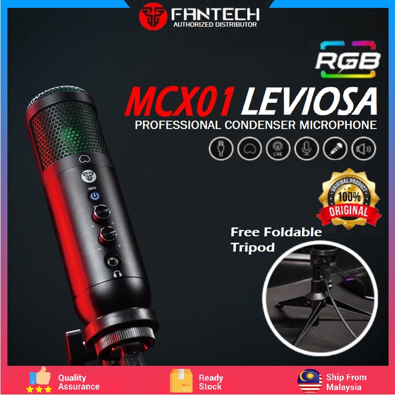 Fantech RGB Professional MCX01 Leviosa USB Mic Usb Condenser Gaming Mic ...