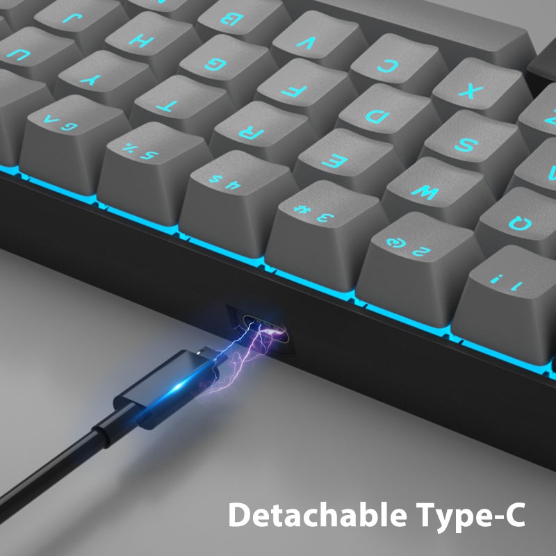 MageGee MK-Box 65% Mechanical Keyboard, Wired Gaming Keyboard Blue /Red ...