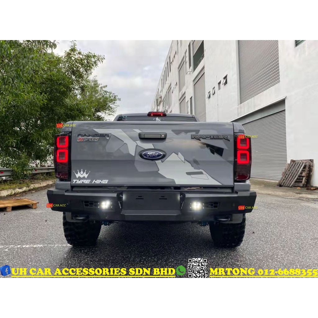 Ford Ranger Raptor Force Metal Steel Rear Bumper Bull Bar (JUST FOR ...