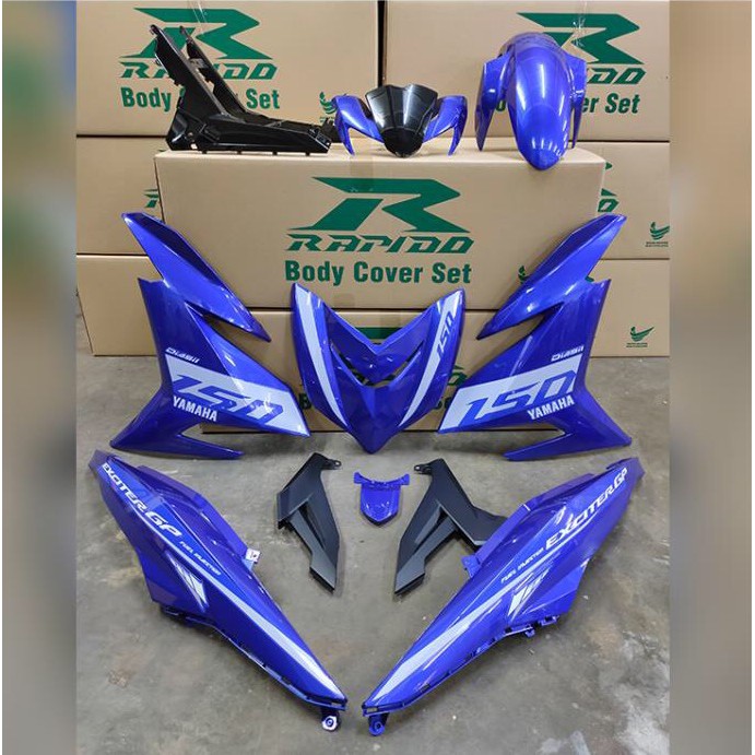 RAPIDO COVER SET Y15ZR V1/V2 EXCITER GP BLUE (STICKER TANAM/AIRBRUSH ...