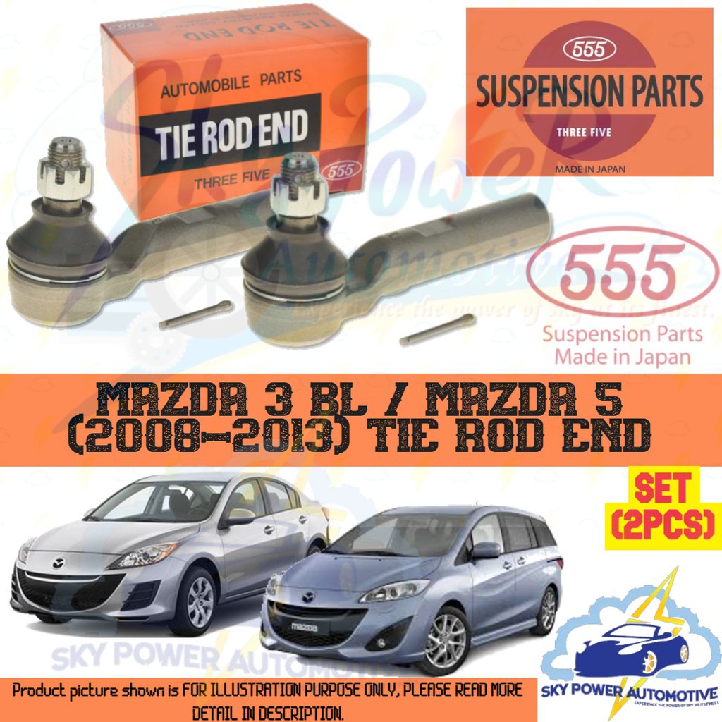MAZDA 3 BL / MAZDA 5 (2008-2013) 555 JAPAN BRAND STEERING TIE ROD END ...