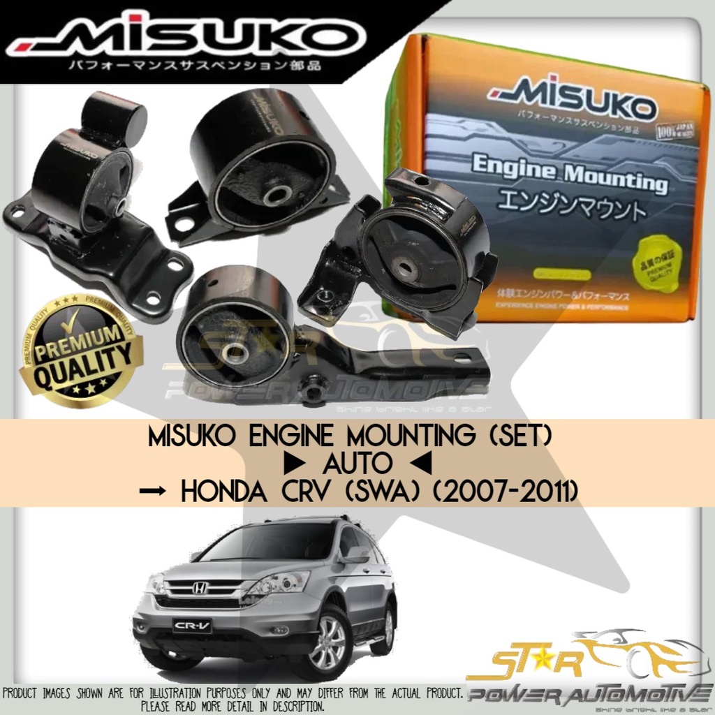 MISUKO Honda CRV SWA (2007-2011) Auto Premium Engine Mounting Set ...