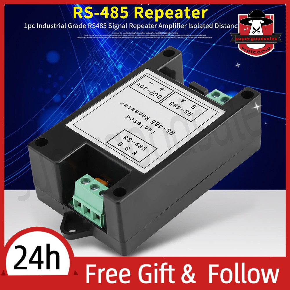 [ready Stock] 1pc Industrial Grade Rs485 Signal Repeater Amplifier Isolated Distance Extender