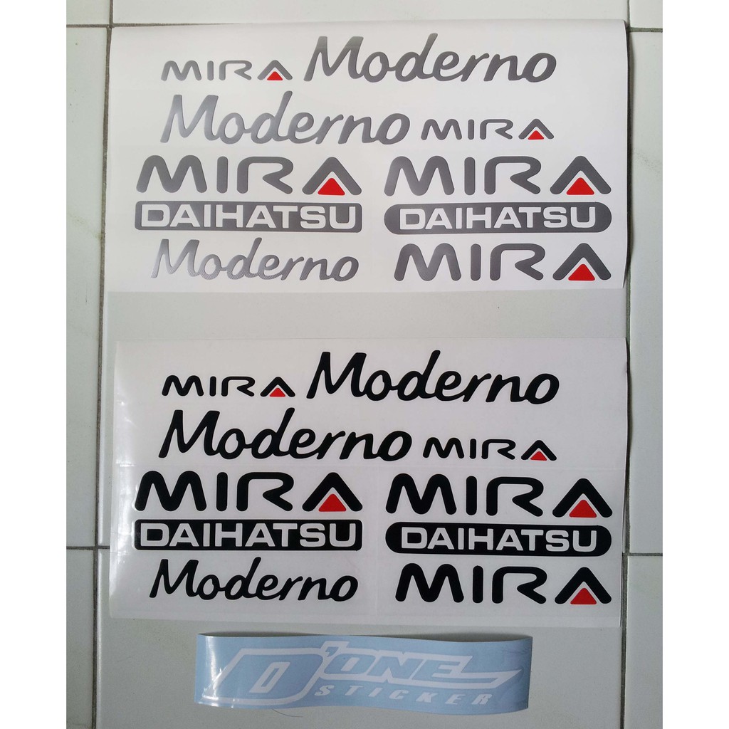 (6 pcs) MIRA MODERNO STICKER Daihatsu mira kereta perodua kancil turbo ...