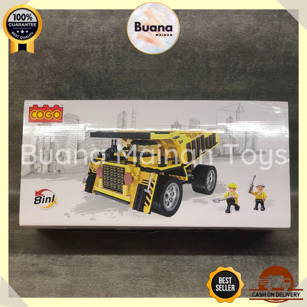 Bricks COGO DUMP TRUCK CHILDREN'S EDUCATIONAL TOY BRICK CONSTRUCTION ...