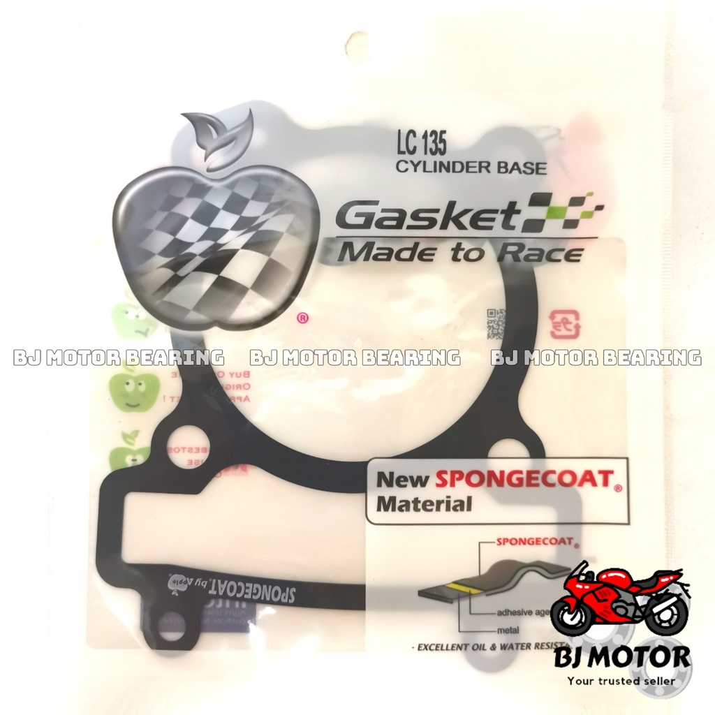 YAMAHA LC135 LC LC 135 CYLINDR BLOCK BCOK SPOGECOAT BLOCK GASKET BRAND ...
