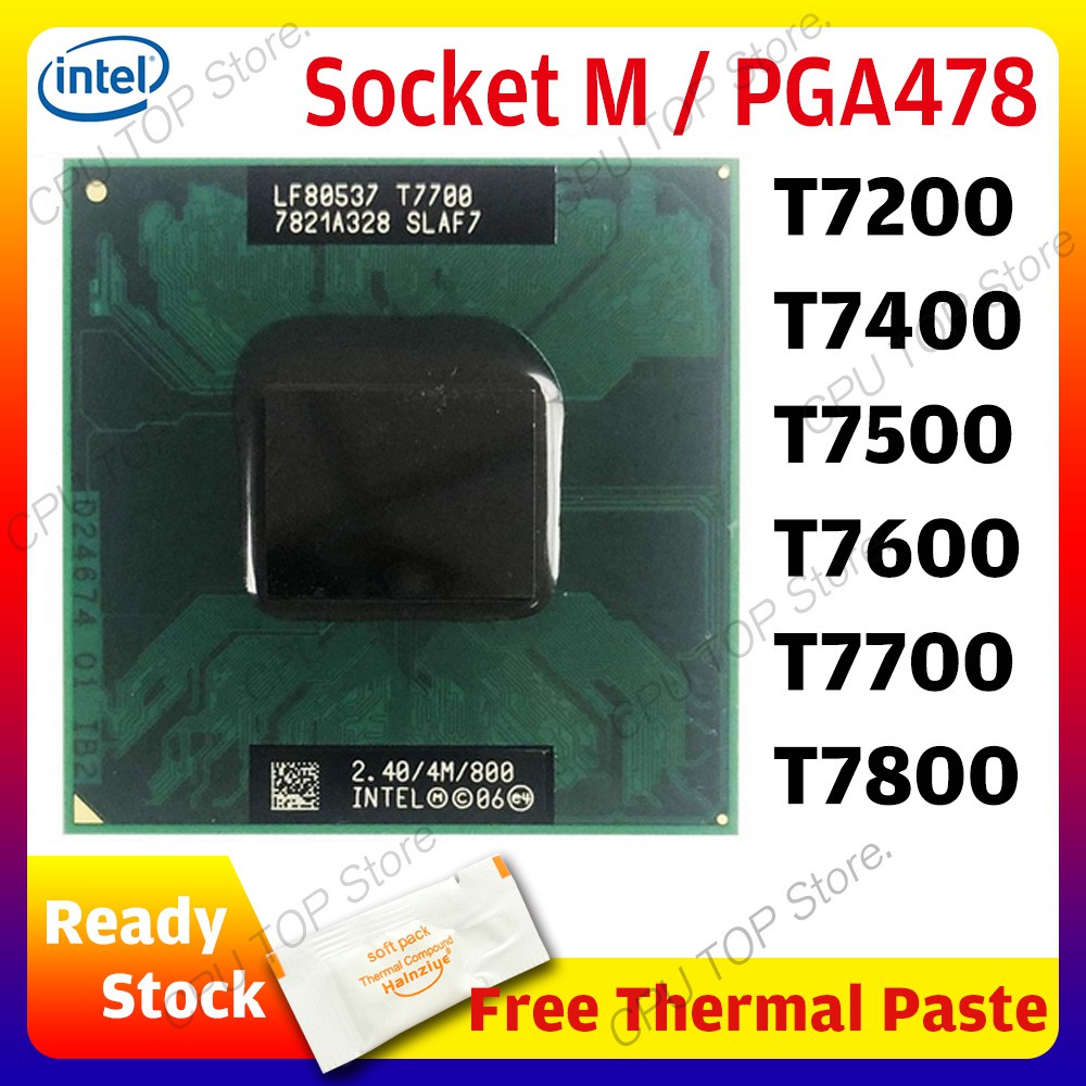 ⚡️Intel Core 2 Duo T7500 T7700 T7800 T7600 T7400 T7200 CPU Processor 4M ...
