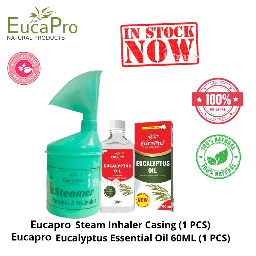 Eucapro Eucalyptus Oil with Inhaler Casing - For Flu Blocked Nose ...