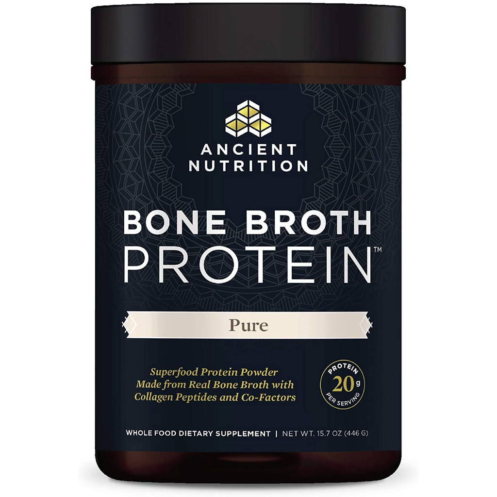 Dr. Josh Axe Bone Broth Protein 16 Ounces Powder Vanilla Food-Sourced ...