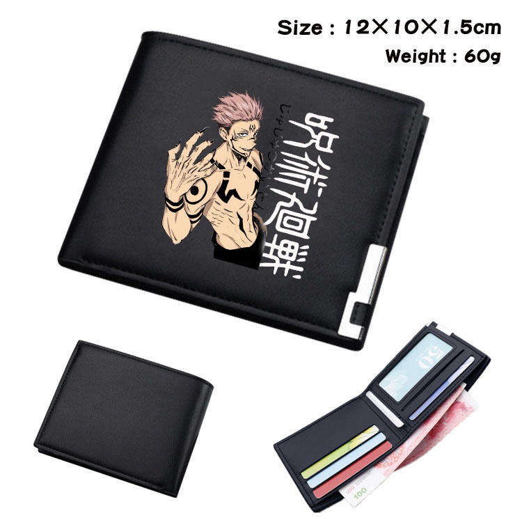 Cartoon Wallet Anime Wallet Two Fold Wallet Card Holder Jujutsu Kaisen ...