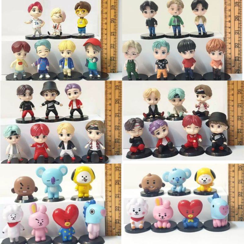 Action Figure Icon KPop Korea BTS Tiny Tan RM V Suga Jin J-Hope Jimin ...