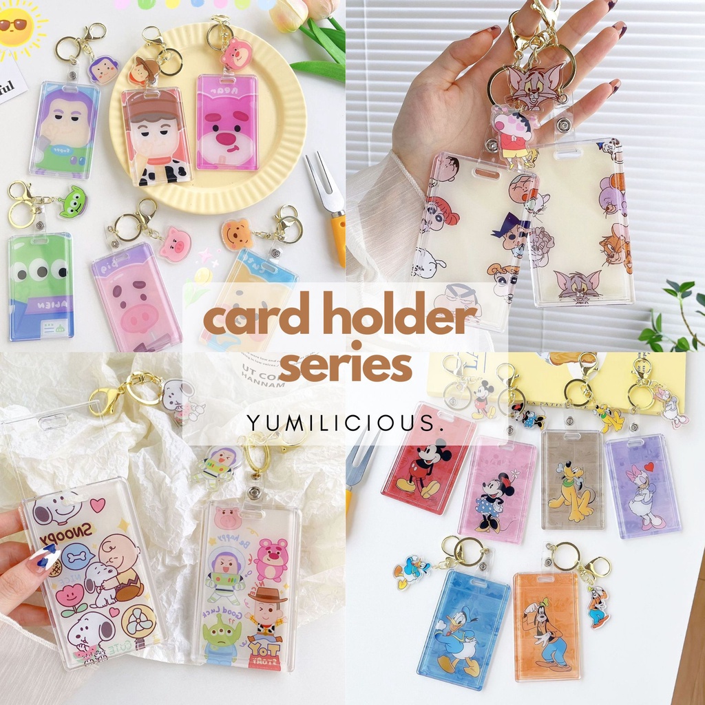 YUMILICIOUS Card Holder Transparent Work Card ID Card Holder Cartoon ...