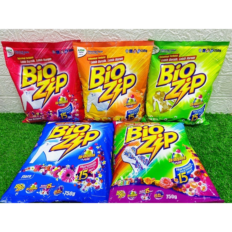 BIO ZIP DETERGENT POWDER 750g [Laundry Powder Detergent] [Serbuk ...