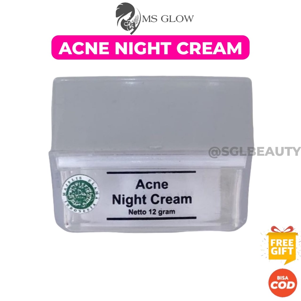 Ms Glow Acne Night Cream - (Treats Acne-Prone Skin, Controls Excess Oil ...