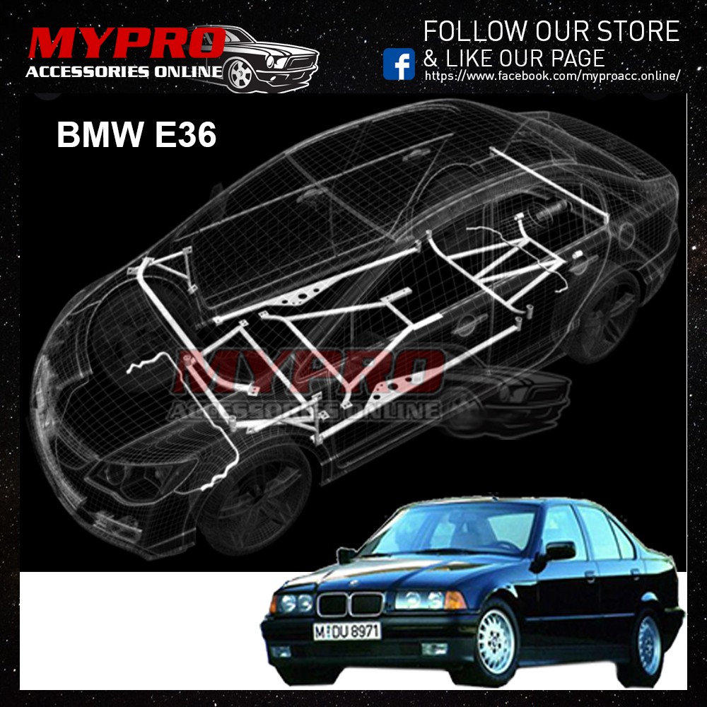 BMW E36 (325i) 2.5 '90-'00 (2WD) (Coupe) 100%Original Ultra Racing Bar ...