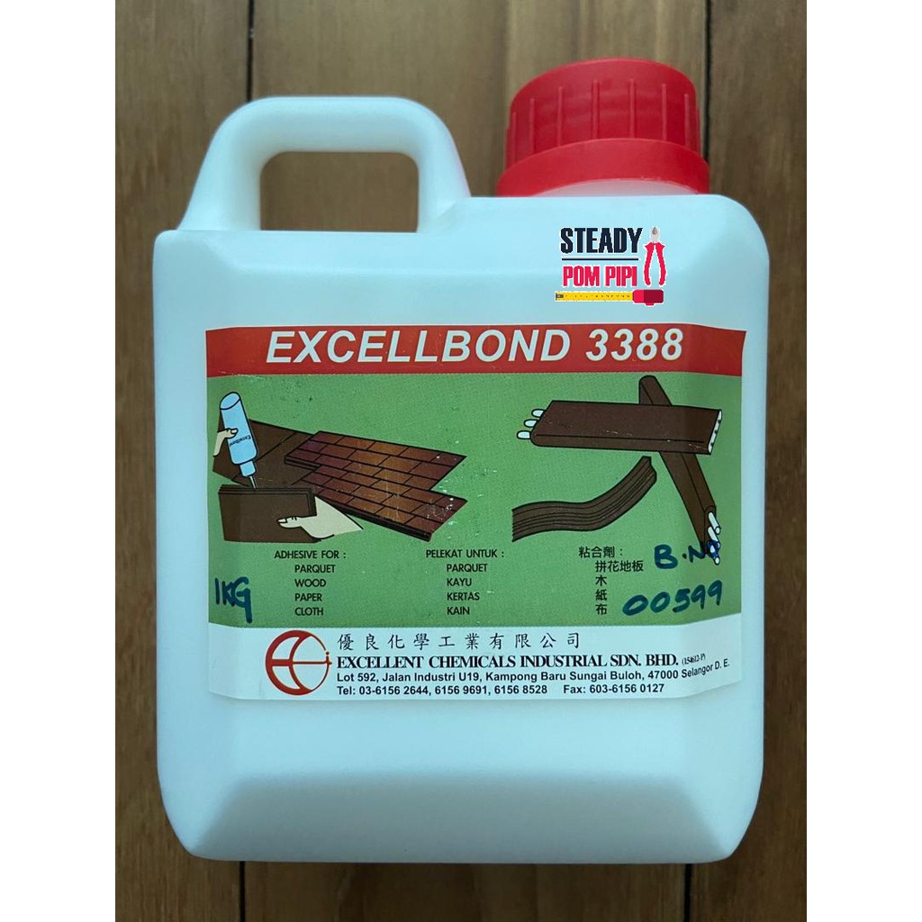 1KG EXCELLBOND 3388 PVA WHITE GLUE ADHESIVE FOR PARQUET/ WOOD ...