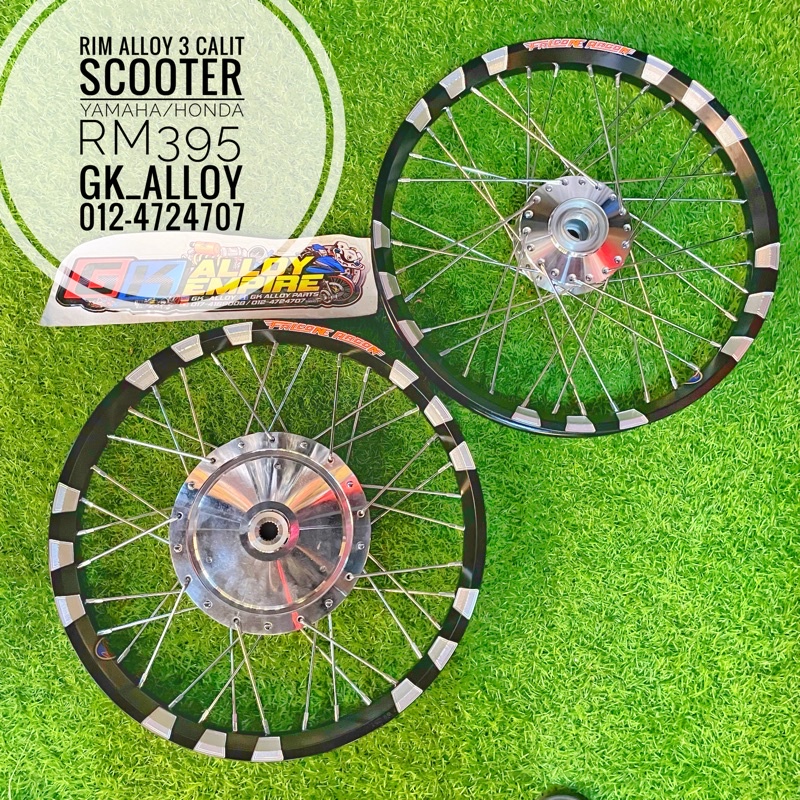 🇹🇭🇹🇭 SET RIM ALLOY 3 CALIT PNP MOTOR SCOOTER EGO S, EGO LC, SOLARIZ ...