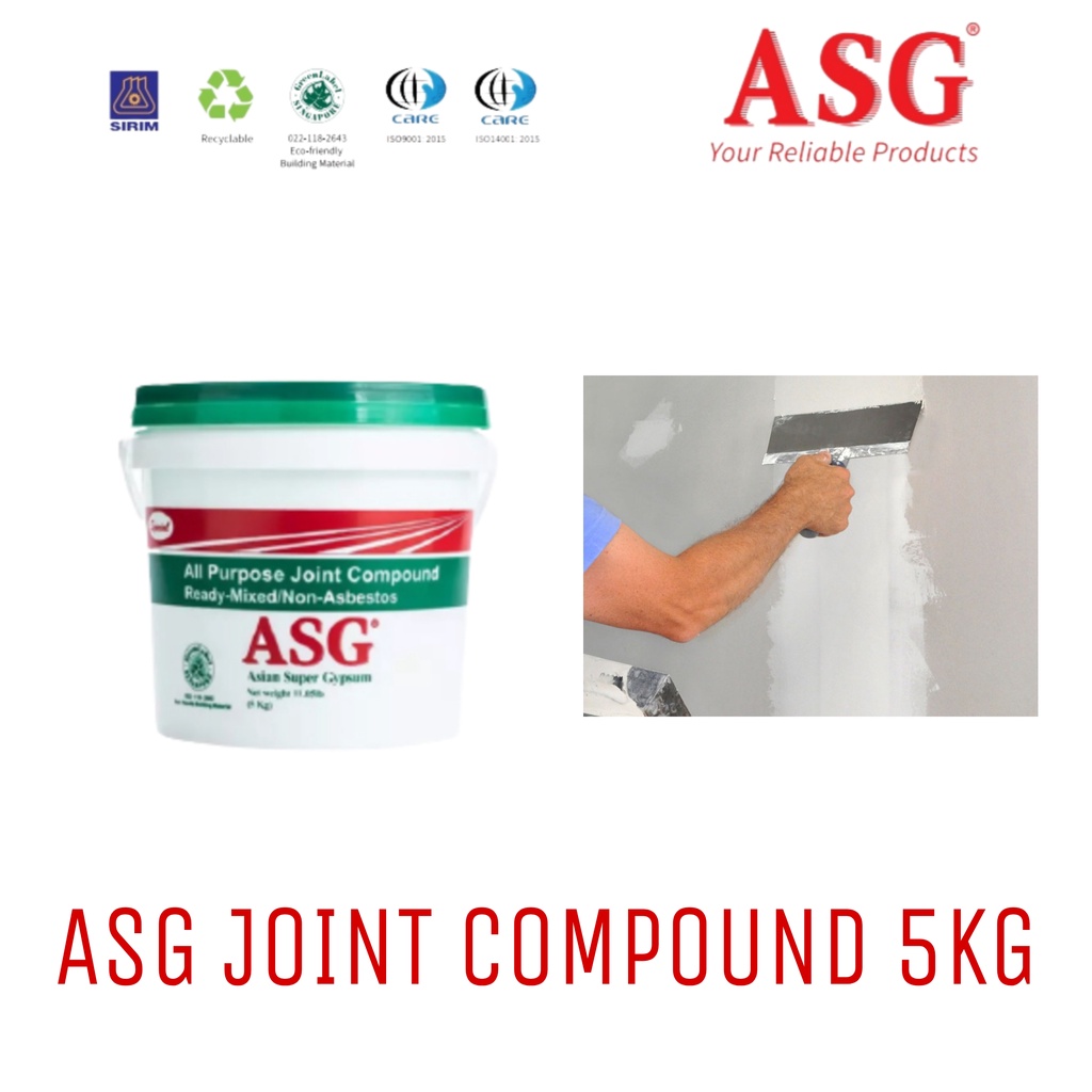 5KG ASG Plaster Ready Mixed Joint Compound Plaster Skimcoat Wall Filler ...
