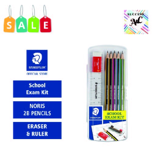 Staedtler Noris 2B School Exam Kit 4 in 1 Set Box | Shopee Malaysia