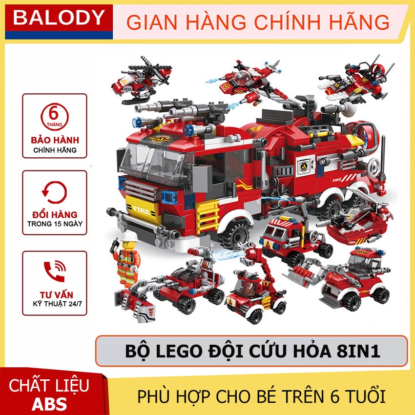 Lego City Genuine BALODY 8-in-1 City Fire Team Set - Lego City Rescue ...